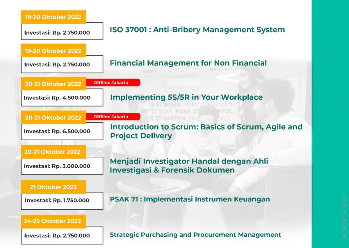 Jadwal Training 2022 - Mahaka Institute